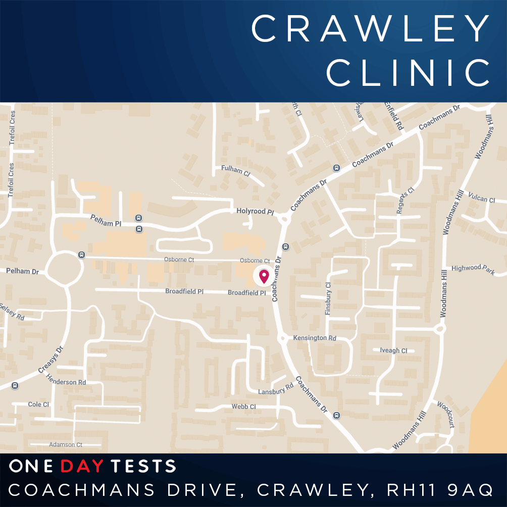 Crawley Blood Test Clinic | Same Day Results — onedaytests.com