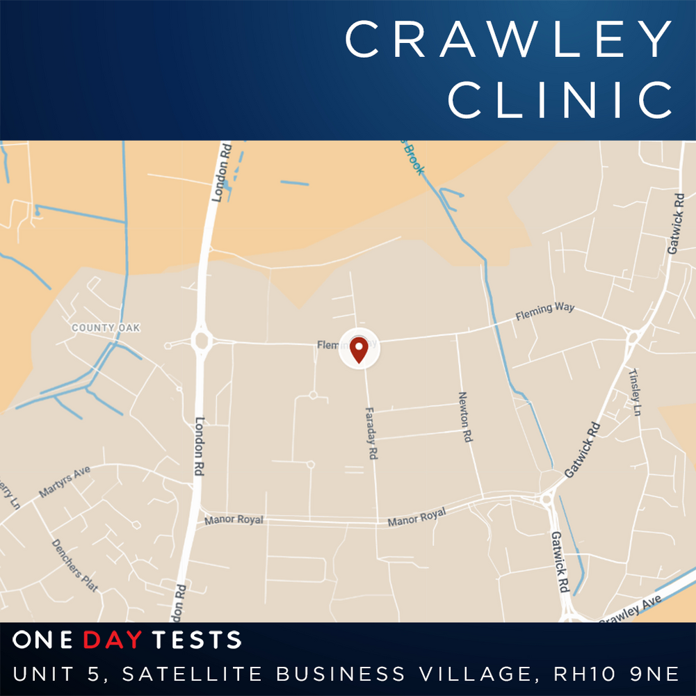 Crawley Blood Test Clinic | Same Day Results — onedaytests.com